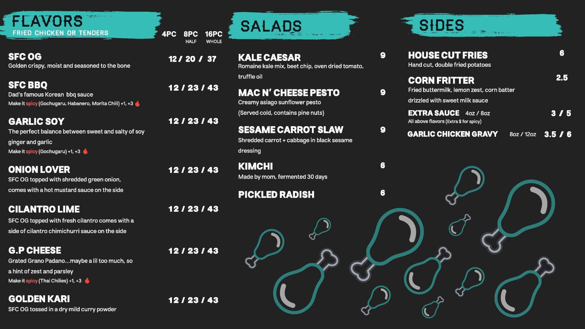 Menu – Seoul Fried Chicken